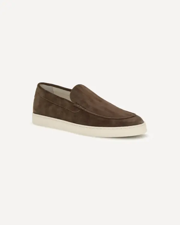 Brunello Cucinelli Suede Slip-on Loafers - Brown