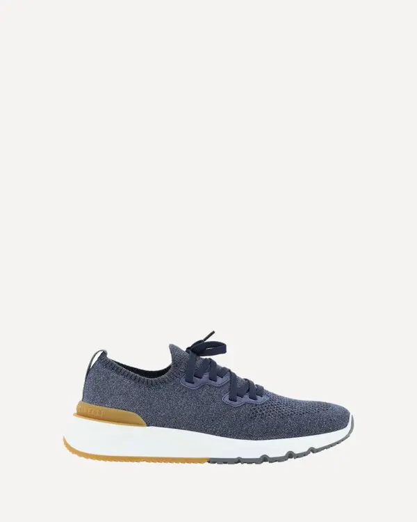 Brunello Cucinelli Cotton Knit Sneakers - Midnight Navy