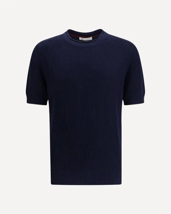Brunello Cucinelli Cotton And Linen Blend Knit T-shirt