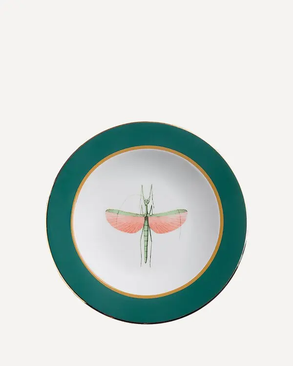 La DoubleJ Set Of 2 Soup Plates With Dragonfly Motif