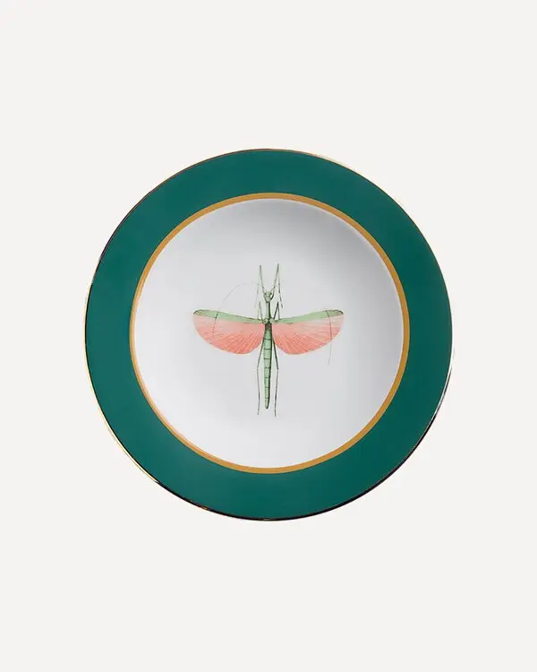 La DoubleJ Set Of 2 Soup Plates With Dragonfly Motif