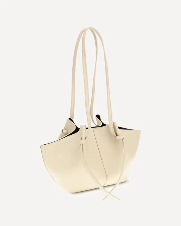 Yuzefi Large Mochi Shoulder Bag In Taupe Italian Leather