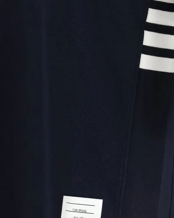 Thom Browne Polo Whit Iconic Bands - Blue