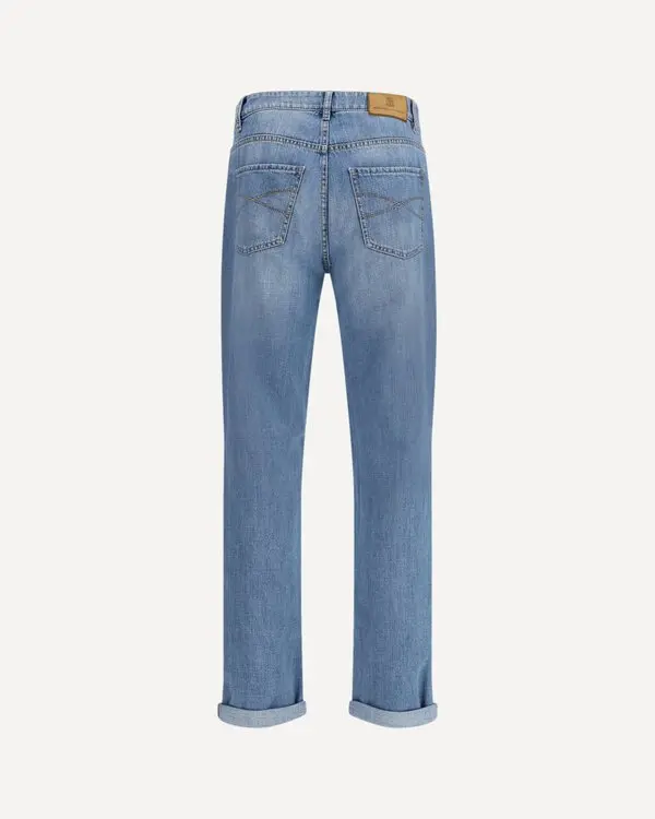 Brunello Cucinelli Cuffed Straight Leg Jeans