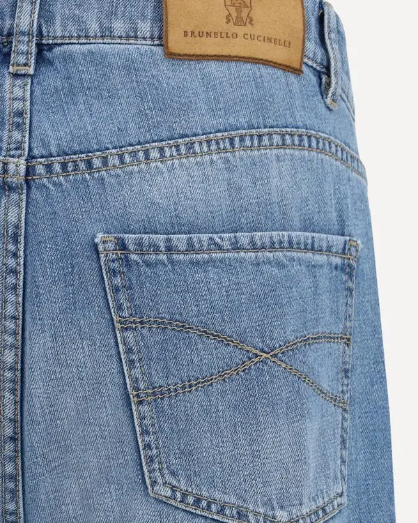Brunello Cucinelli Cuffed Straight Leg Jeans