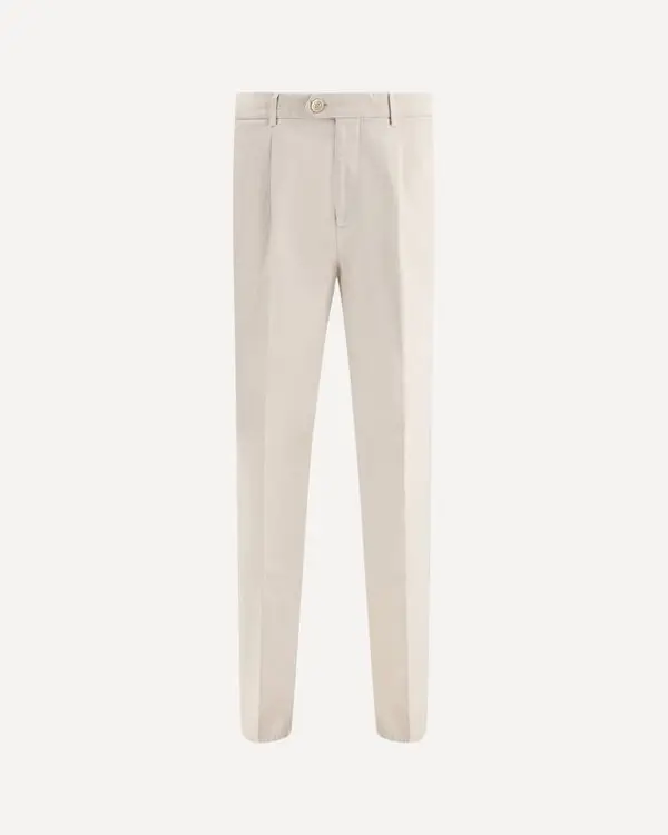 Brunello Cucinelli Cotton Tailored Pants - Cream