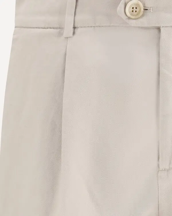 Brunello Cucinelli Cotton Tailored Pants - Cream