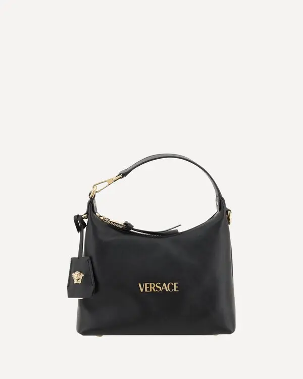 Versace Leather Hobo Handbag