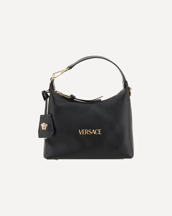 Versace Leather Hobo Handbag