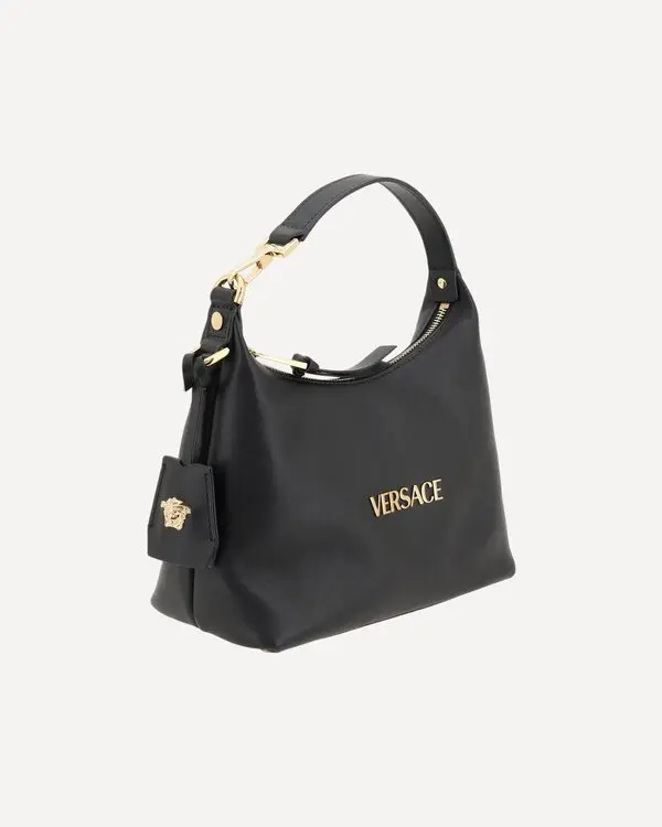 Versace Leather Hobo Handbag