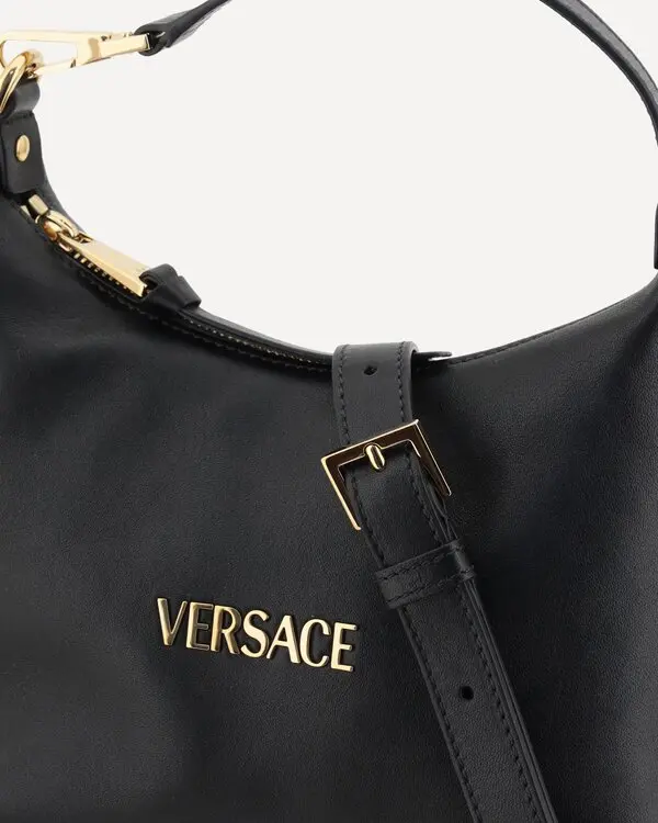 Versace Leather Hobo Handbag