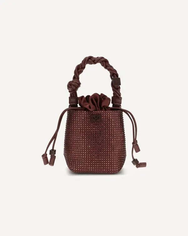 GANNI Mini Bou Buckle Bag With Rhinestones