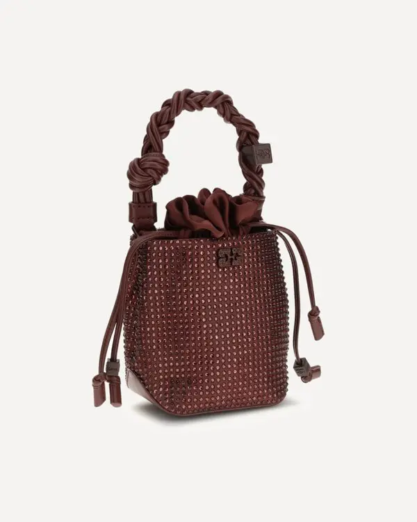 GANNI Mini Bou Buckle Bag With Rhinestones