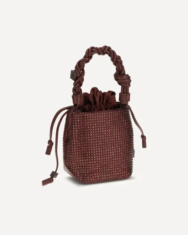 GANNI Mini Bou Buckle Bag With Rhinestones