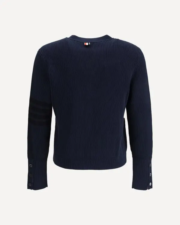 Thom Browne V-neck Cardigan With Signature Stripes