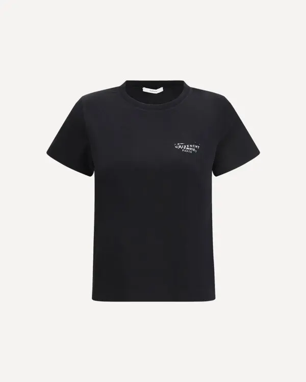 Givenchy Cotton T-shirt With Logo Detail - Black