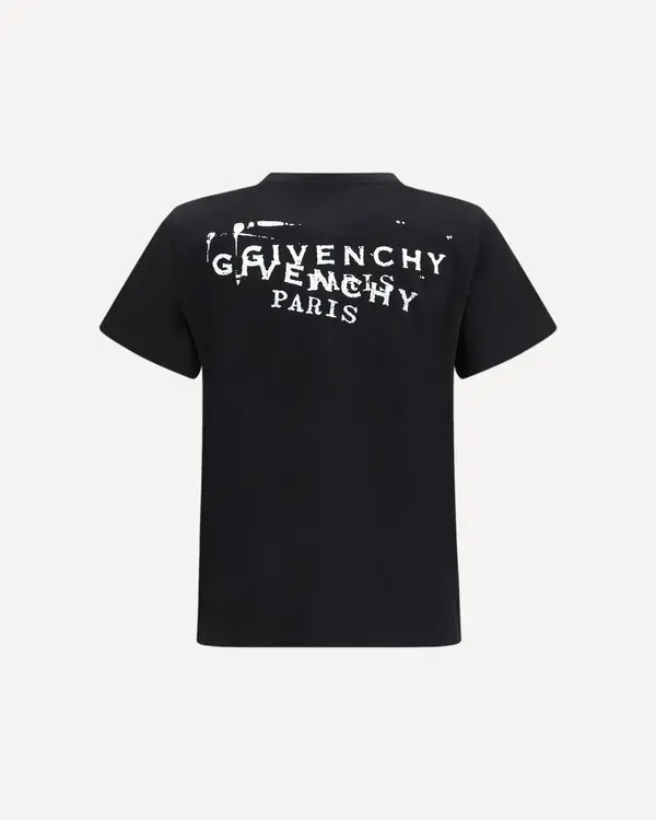 Givenchy Cotton T-shirt With Logo Detail - Black