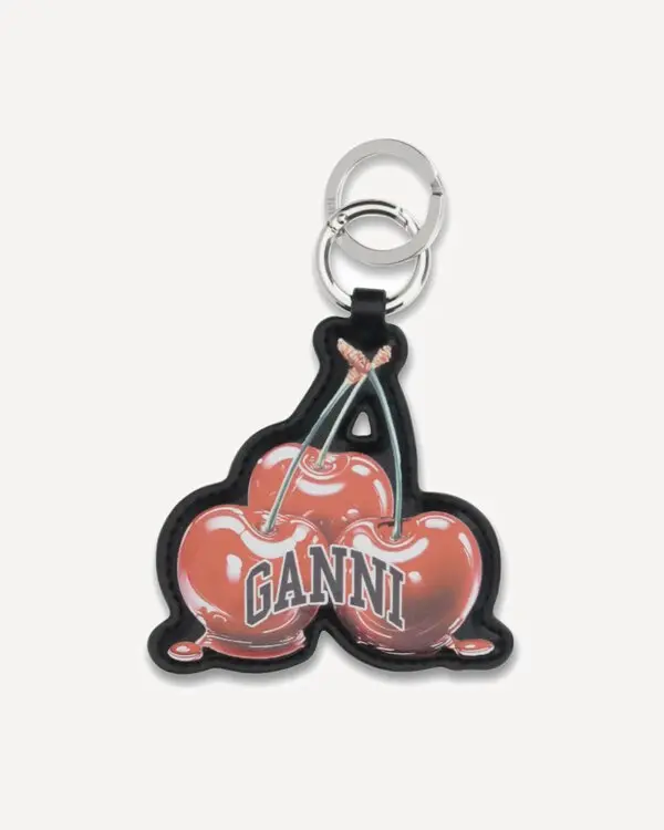 GANNI Cherry Keyring - Red