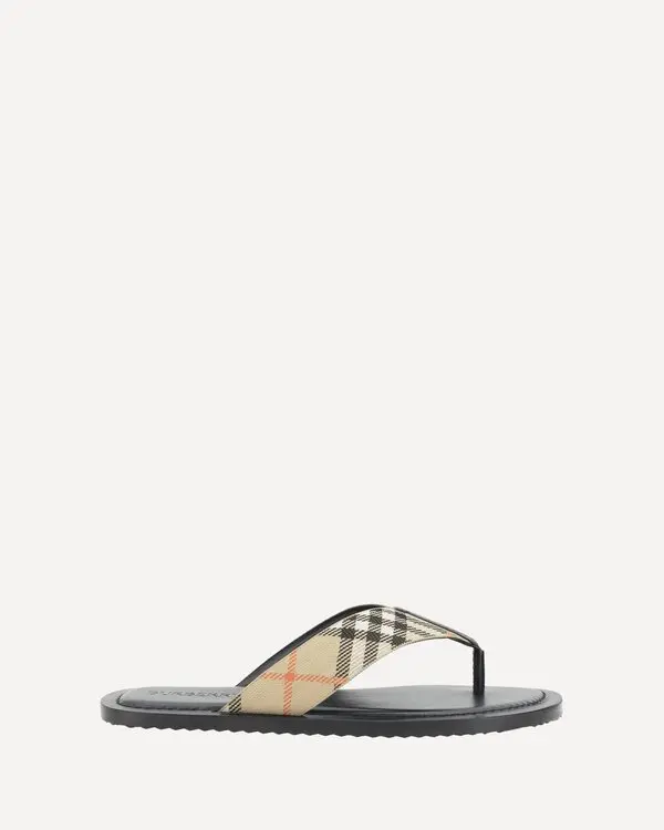 Burberry Pavilion Check Thong Sandals
