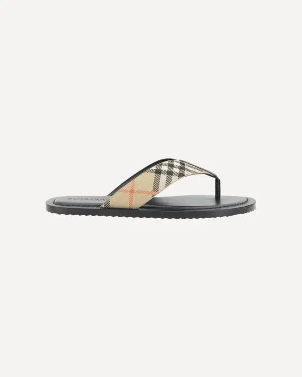 Burberry Pavilion Check Thong Sandals