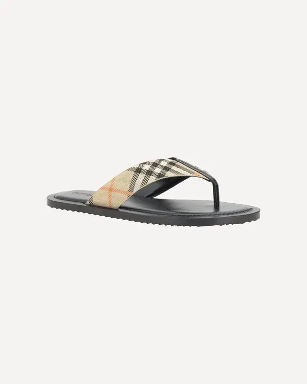 Burberry Pavilion Check Thong Sandals