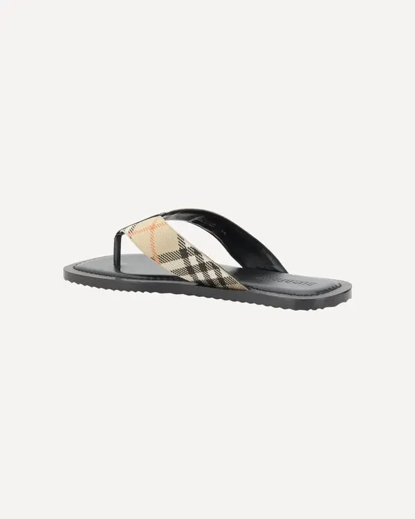 Burberry Pavilion Check Thong Sandals