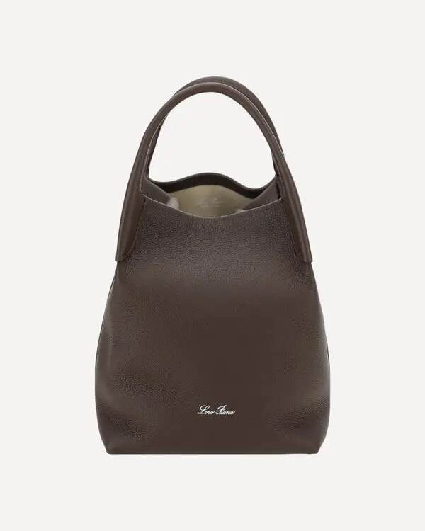 Loro Piana Small Bale Bucket Bag In Grained Leather