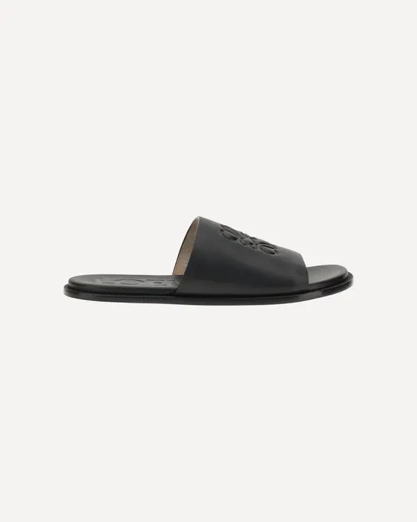 Loewe Slide Anagram Flex Sandals In Calfskin