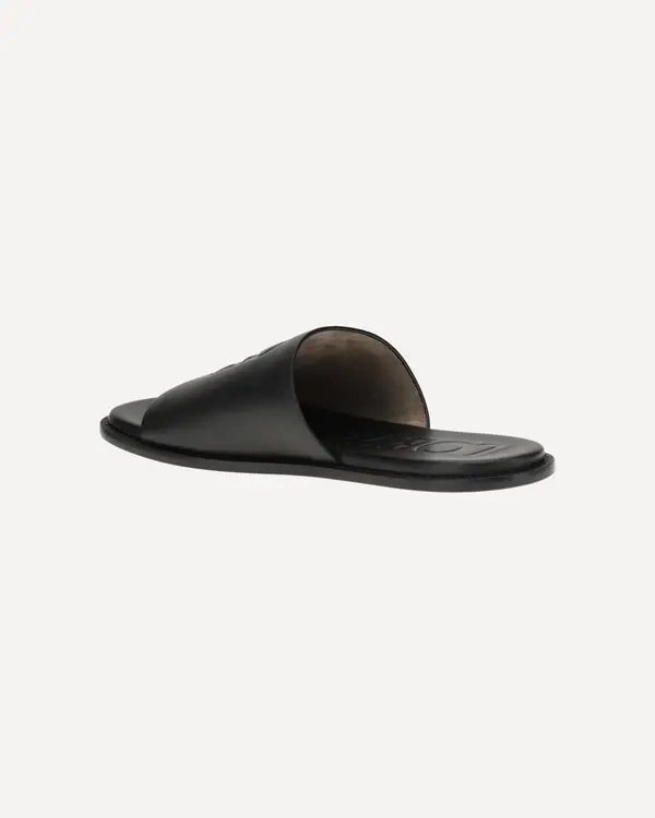 Loewe Slide Anagram Flex Sandals In Calfskin