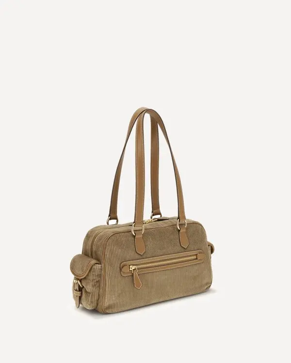 Miu Miu Corduroy Shoulder Bag - Beige