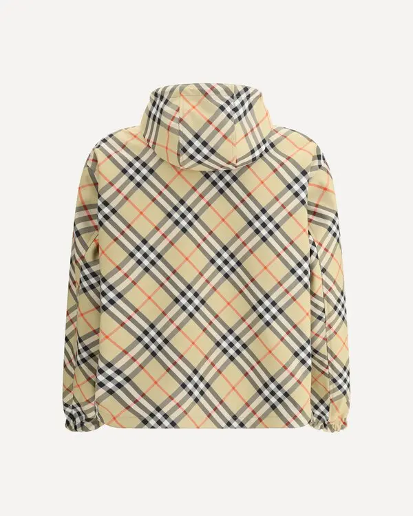 Burberry Reversible Checked And Plain Waterproof Jacket - Multicolour