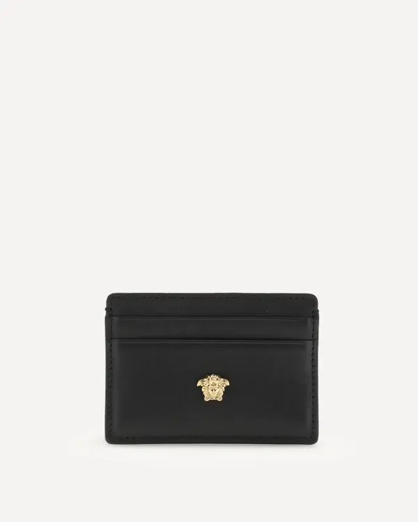 Versace La Medusa Leather Card Holder - Black