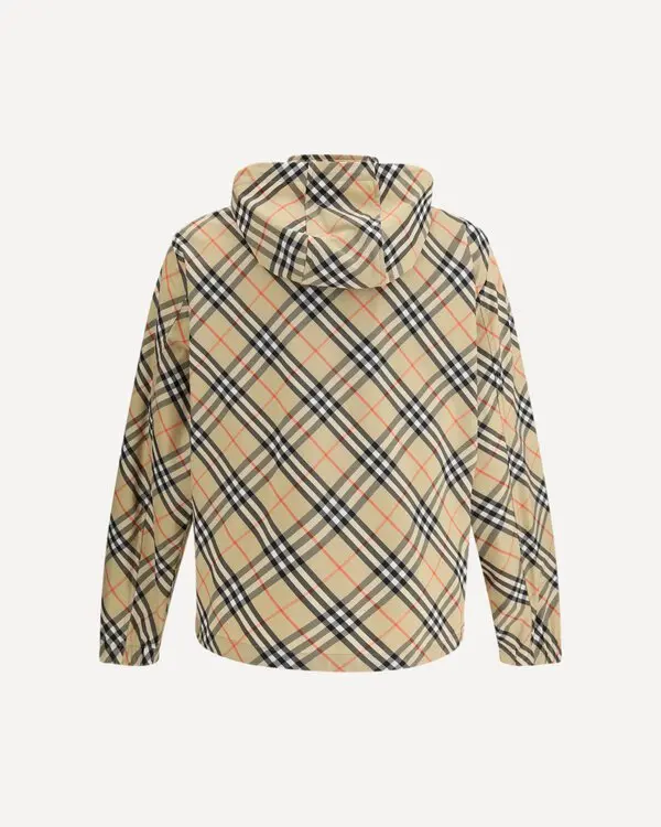 Burberry Check Print Hooded Jacket - Multicolour