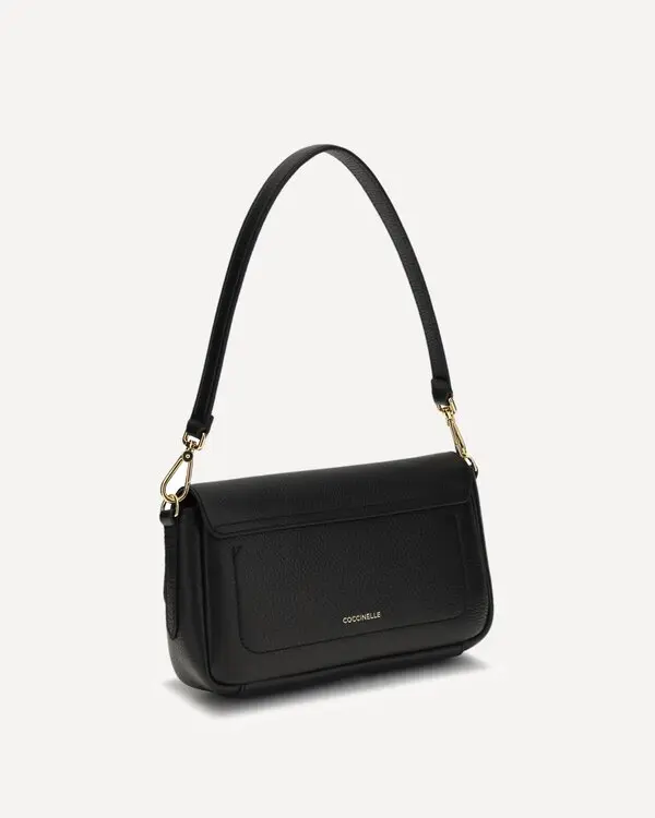 COCCINELLE Large C-me Lock Shoulder Bag - Black