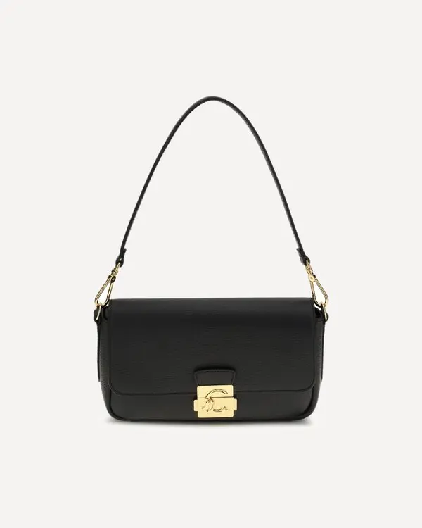 COCCINELLE Large C-me Lock Shoulder Bag - Black