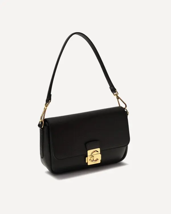 COCCINELLE Large C-me Lock Shoulder Bag - Black