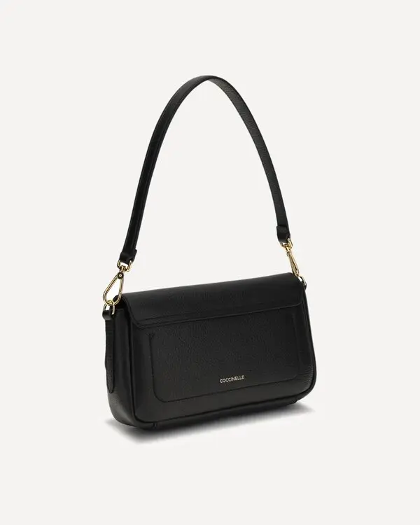 COCCINELLE Large C-me Lock Shoulder Bag - Black
