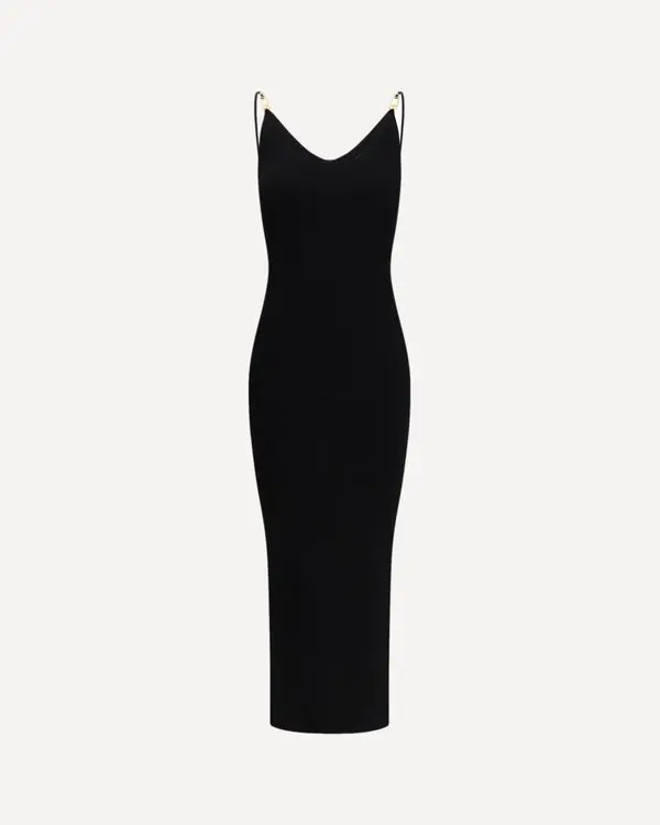 Versace Safety Pin Slip Midi Dress