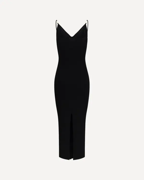 Versace Safety Pin Slip Midi Dress