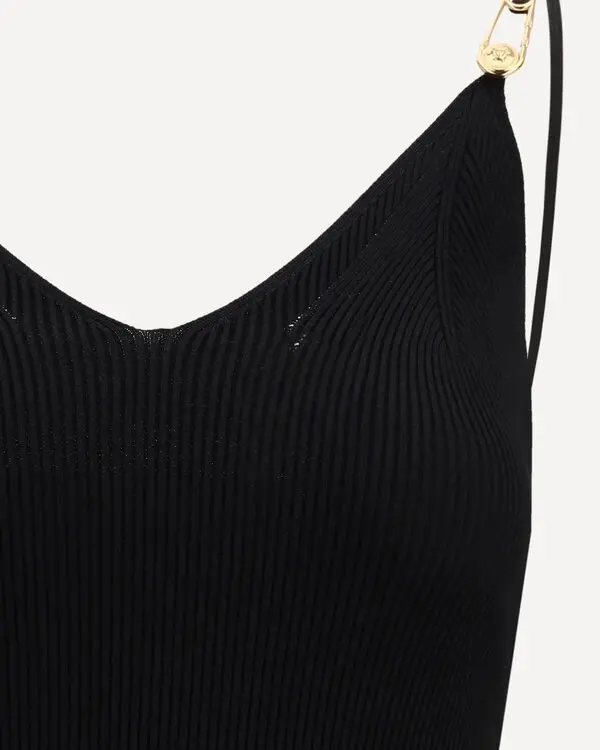 Versace Safety Pin Slip Midi Dress