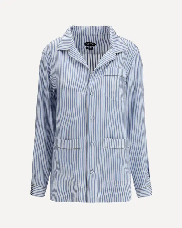 TOM FORD Striped Silk Button-up Shirt - Multicolour