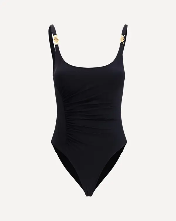 Versace Medusa '95 Gathered Swimsuit - Black