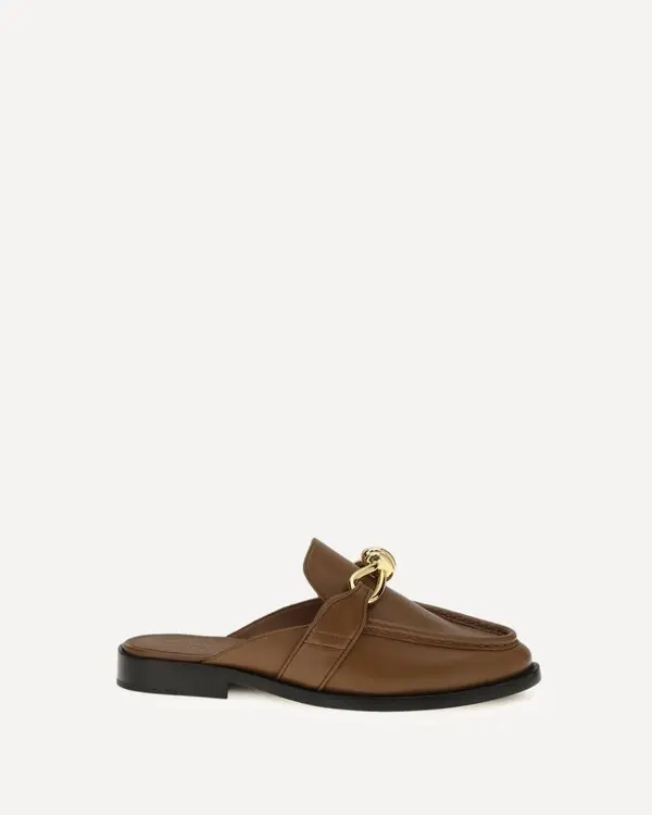 Bottega Veneta Astaire Leather Loafers With Knot Detail - Brown