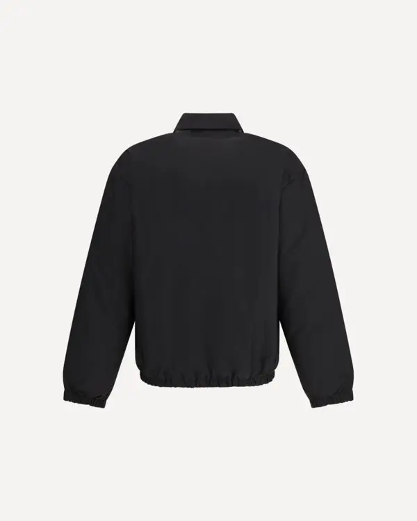 Prada Nylon Zip Jacket With Embroidered Logo