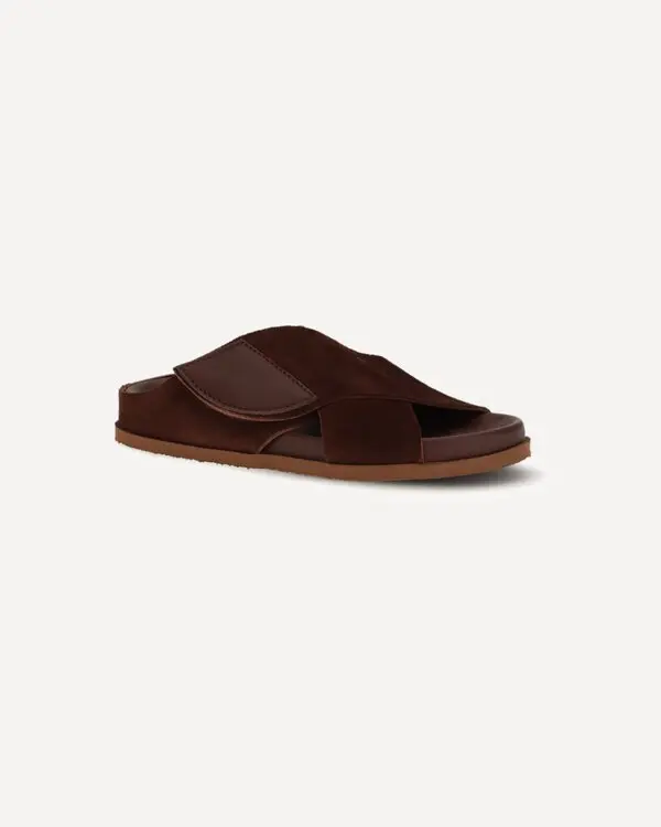 PEDRO GARCIA Danai Suede Sandals With Maxi Velcro Strap