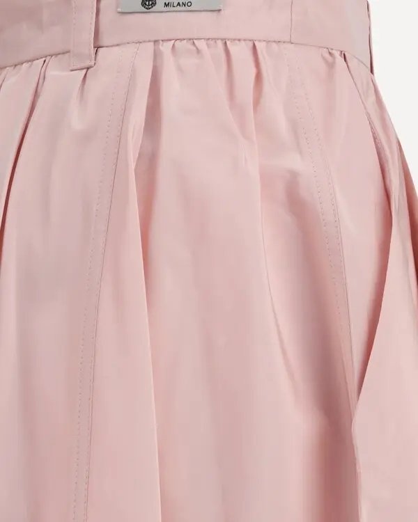 Prada Long Pleated Silk Skirt