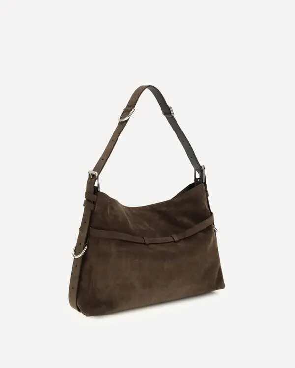 Givenchy Medium Voyou Shoulder Bag In Glossy Leather - Black