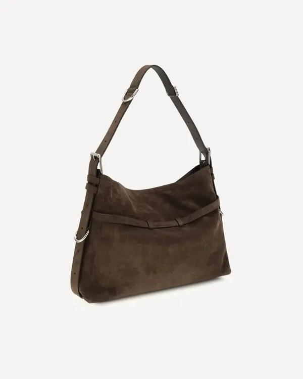 Givenchy Medium Voyou Shoulder Bag In Glossy Leather - Black