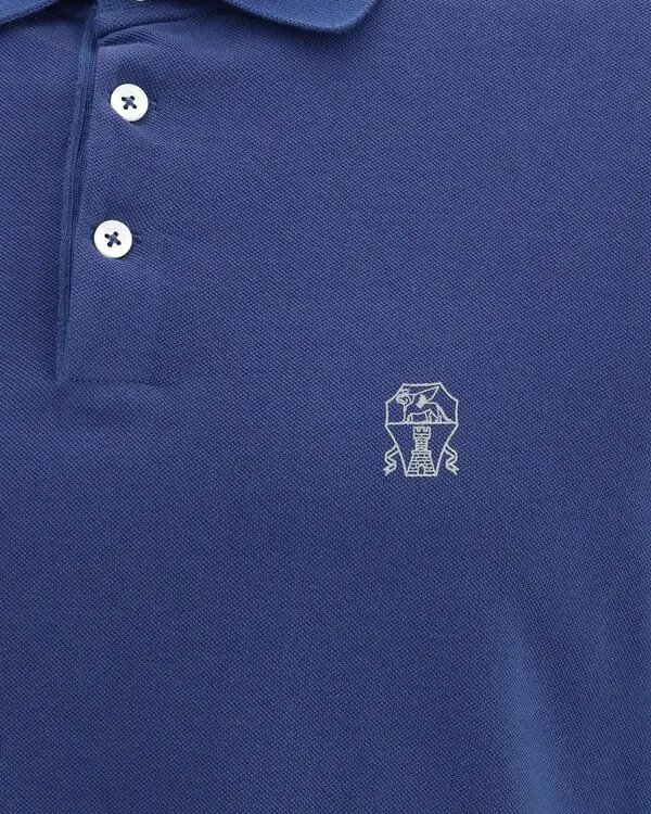 Brunello Cucinelli Cotton Polo - Blue