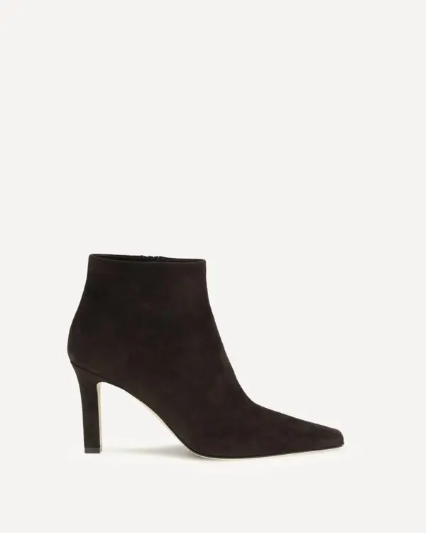 THE ROW Squared Toe Nappa Leather Ankle Boots